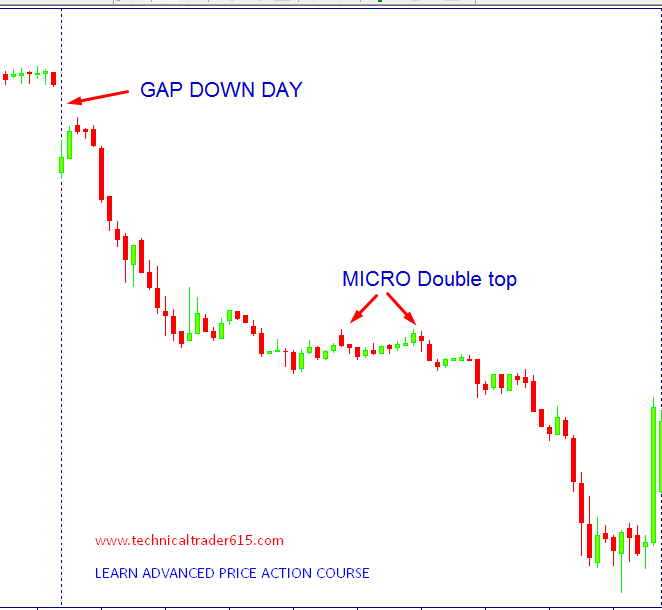 Micro Double top Trades: PRICE ACTION